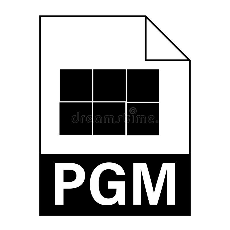 Modern Flat Design of PGM File Icon for Web Stock Vector - Illustration ...