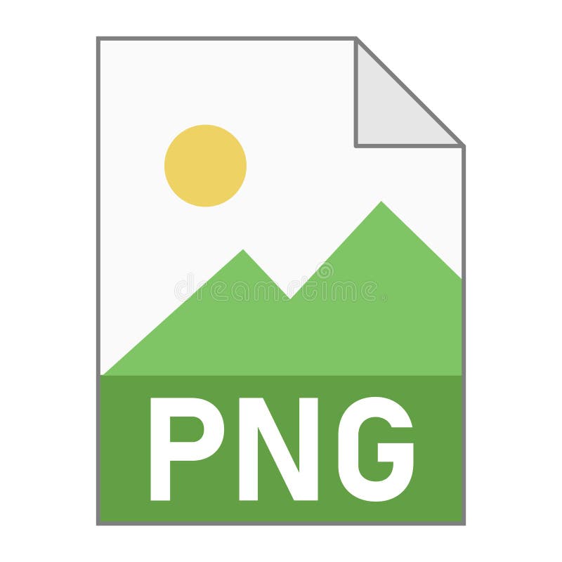 Modern Flat Design of PNG File Icon for Web Stock Vector - Illustration ...