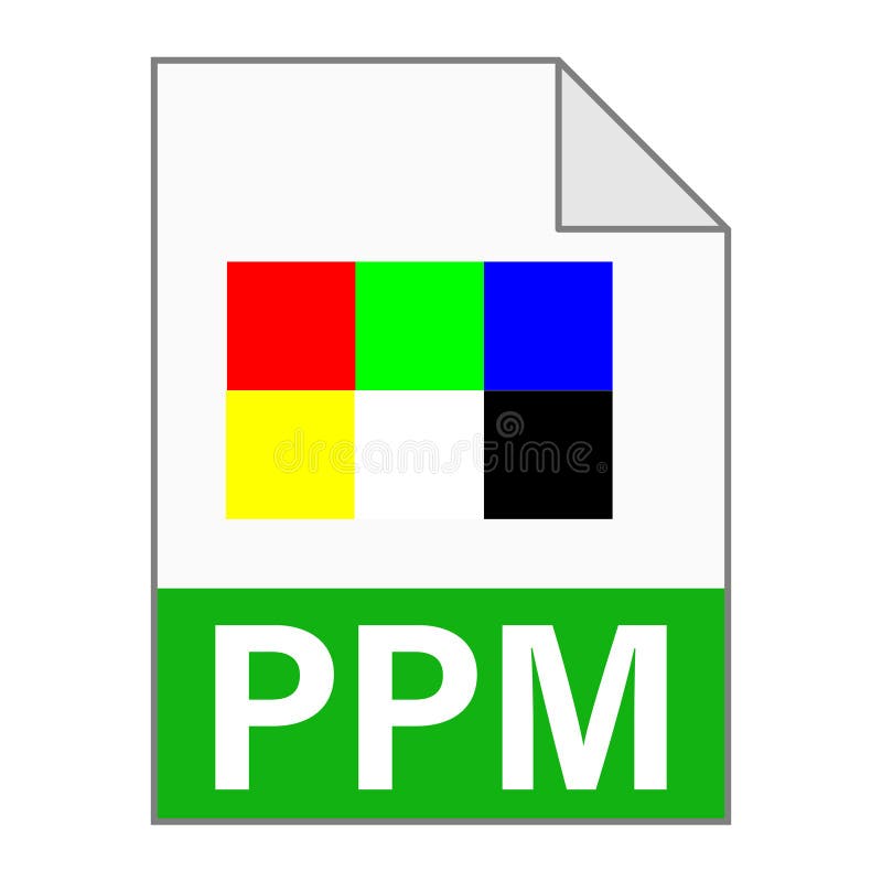 Modern Flat Design of PPM File Icon for Web Stock Vector - Illustration ...