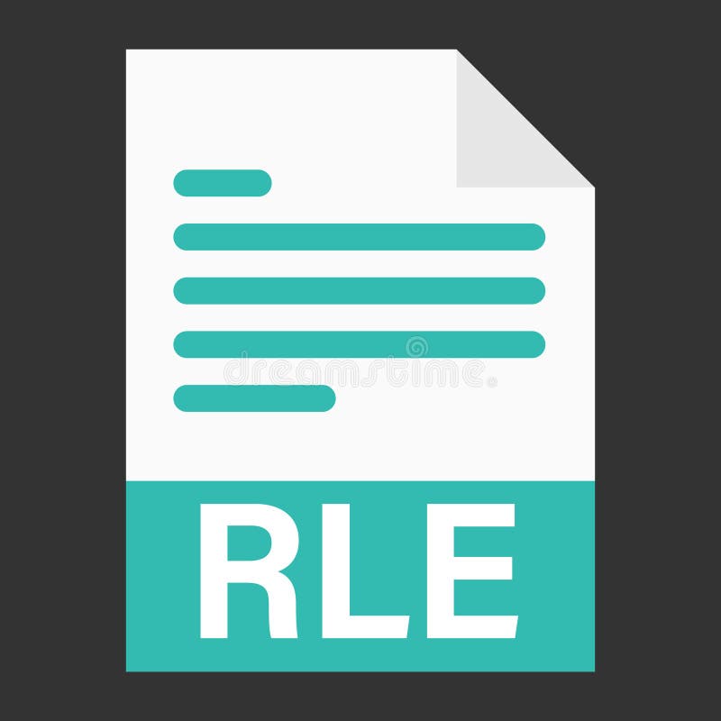 Modern Flat Design of RLE File Icon for Web Stock Vector - Illustration ...