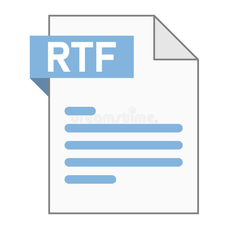 Modern Flat Design of RTF File Icon for Web Stock Vector - Illustration ...