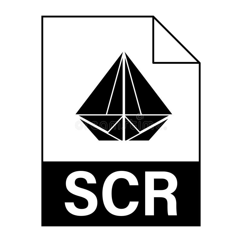 Modern Flat Design of SCR File Icon for Web Stock Vector - Illustration ...