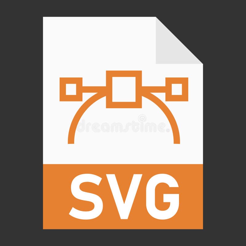 Modern Flat Design of SVG File Icon for Web Stock Vector - Illustration ...