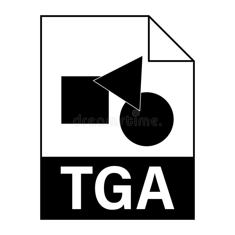 Modern Flat Design of TGA File Icon for Web Stock Vector - Illustration ...