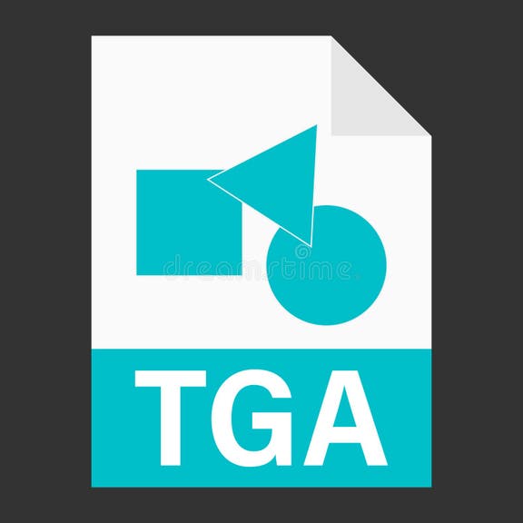 Modern Flat Design of TGA File Icon for Web Stock Vector - Illustration ...