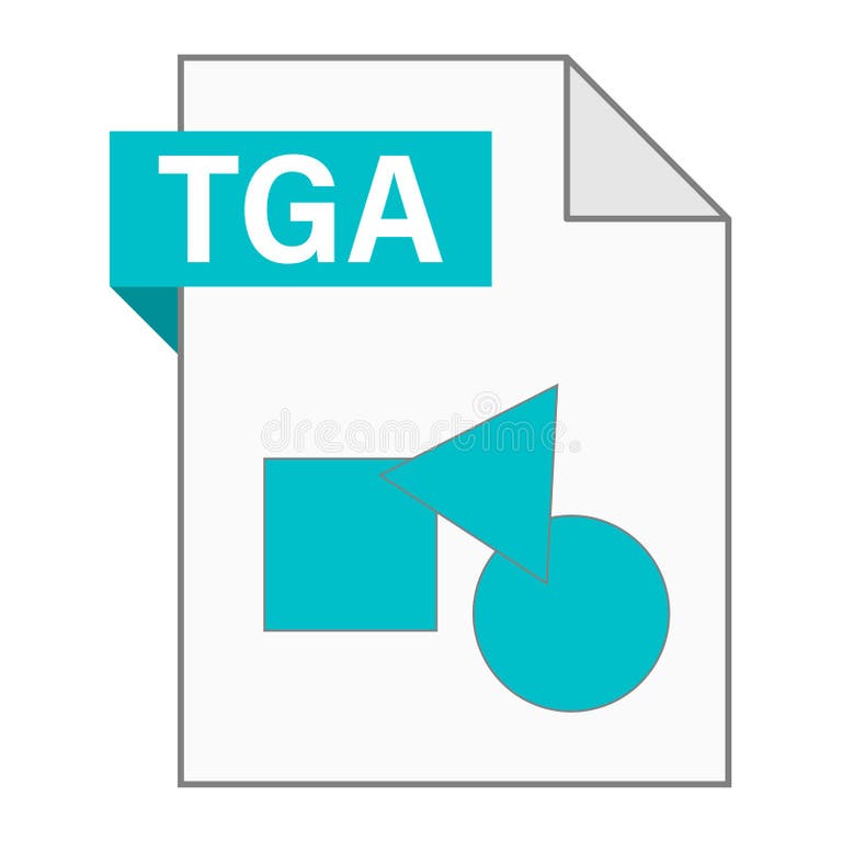 Modern Flat Design of TGA File Icon for Web Stock Vector - Illustration ...
