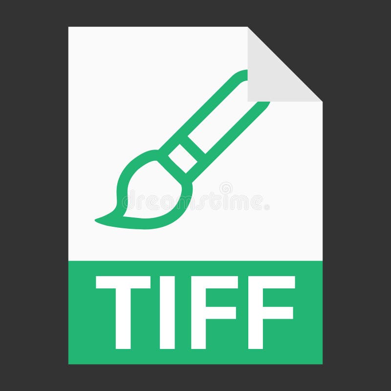 Modern Flat Design of TIFF File Icon for Web Stock Vector ...