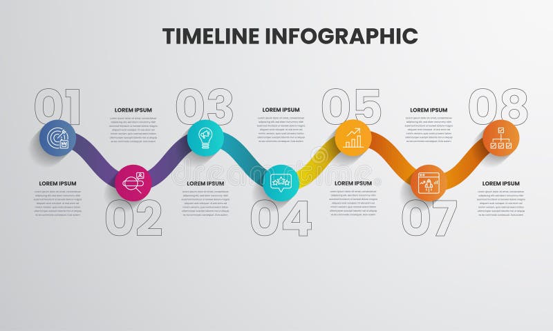 Modern Flat Design Timeline Infographic Stock Vector - Illustration of ...
