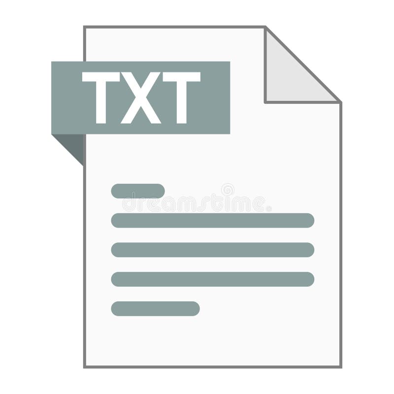 Modern Flat Design of TXT File Icon for Web Stock Vector - Illustration ...
