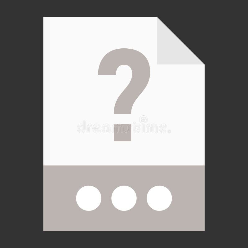 Modern Flat Design of Unknown Format File Icon for Web Stock Vector ...