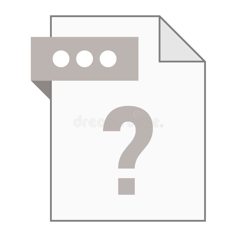 Modern Flat Design Of Unknown Format File Icon For Web Stock Vector Illustration Of Symbol