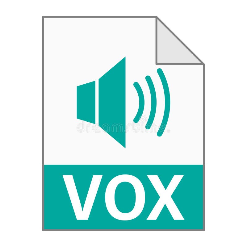 Modern Flat Design of VOX File Icon for Web Stock Vector - Illustration ...