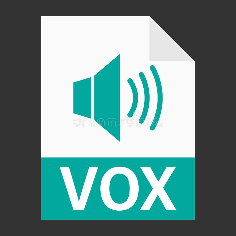 Modern Flat Design of VOX File Icon for Web Stock Vector - Illustration ...