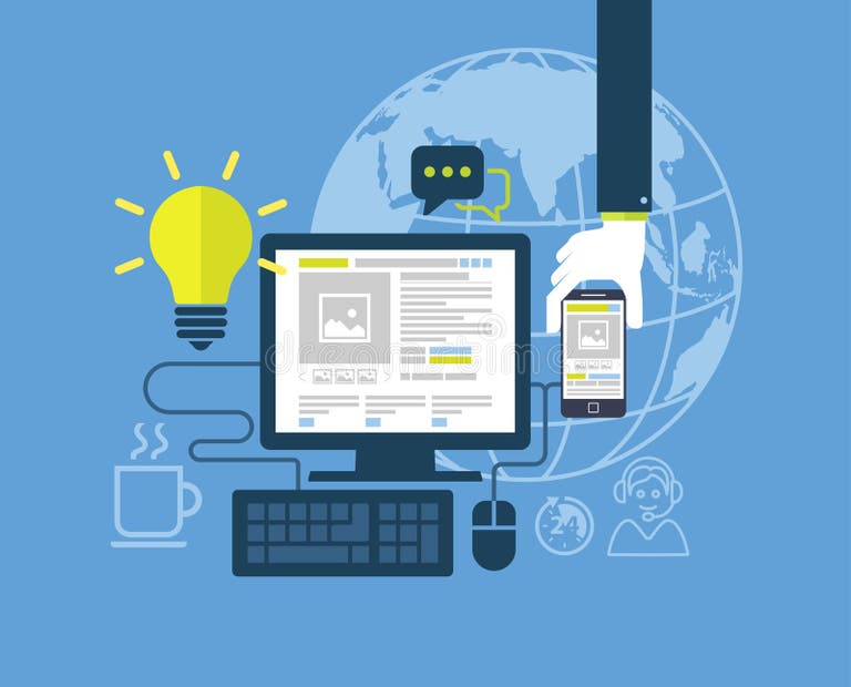 Modern Flat Design for Web Design Illustration Stock Vector ...