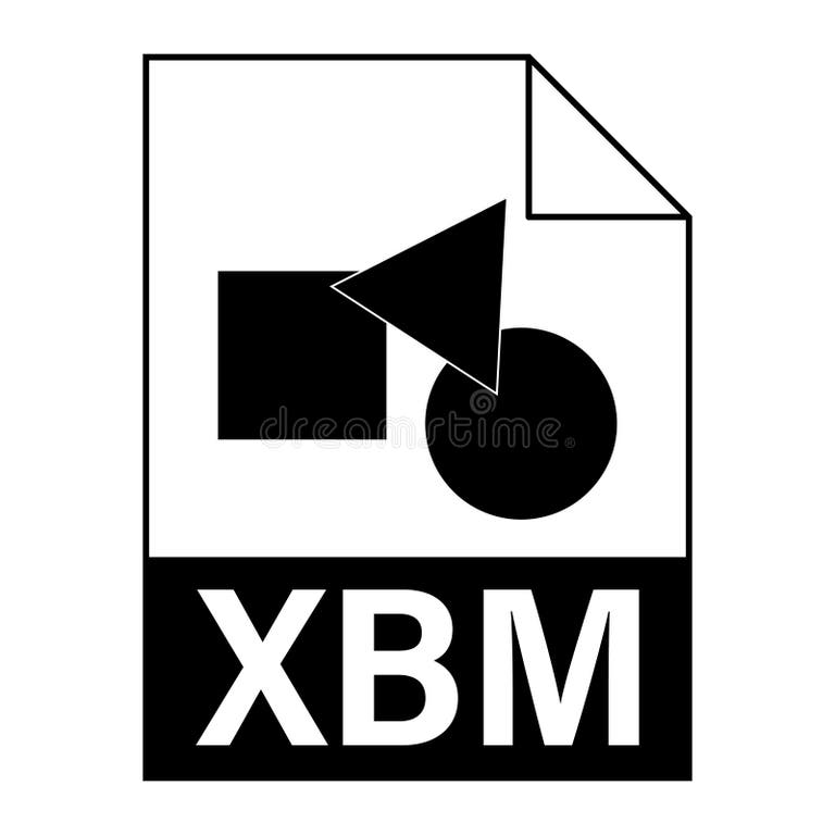 Modern Flat Design of XBM File Icon for Web Stock Vector - Illustration ...