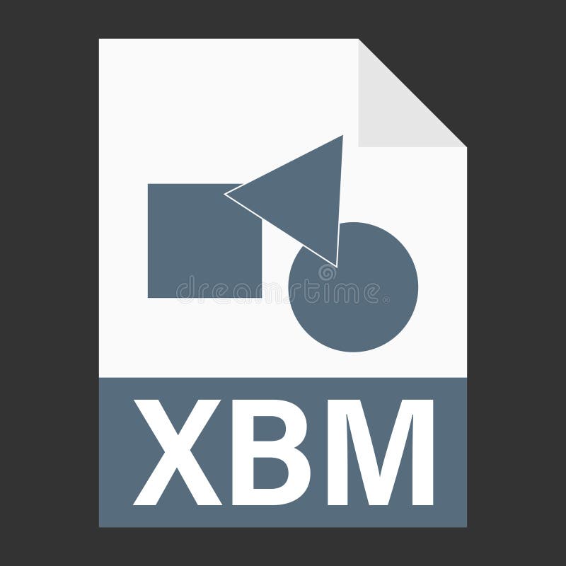Modern Flat Design of XBM File Icon for Web Stock Vector - Illustration ...