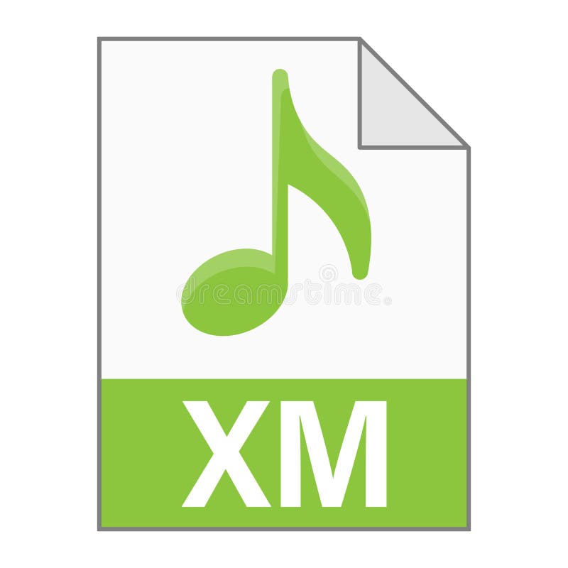 Modern Flat Design of XM File Icon for Web Stock Vector - Illustration ...
