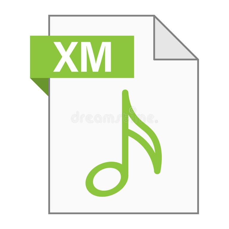 Modern Flat Design of XM File Icon for Web Stock Vector - Illustration ...