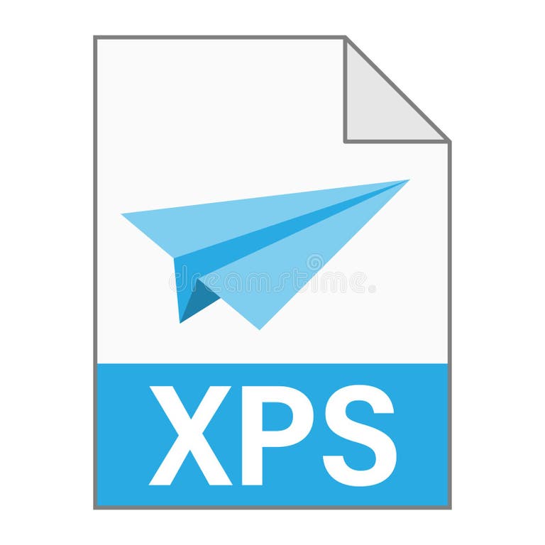 Modern Flat Design of XPS File Icon for Web Stock Vector - Illustration ...