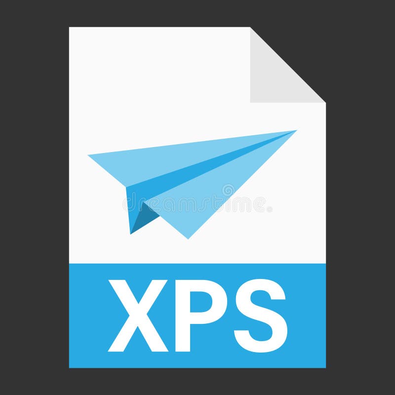 Modern Flat Design of XPS File Icon for Web Stock Vector - Illustration ...