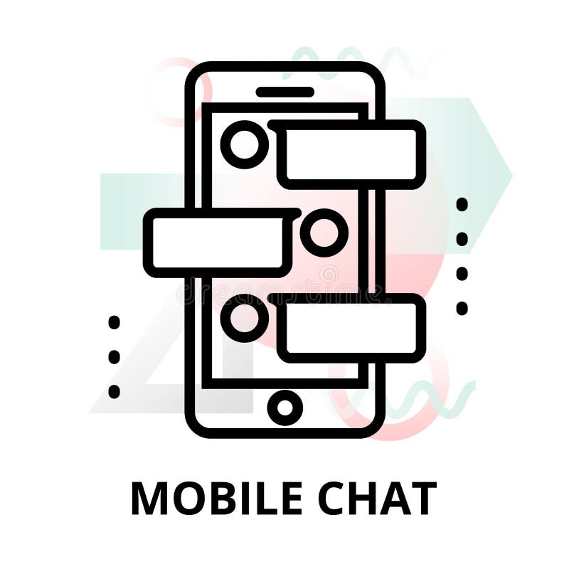 Mobile Chat Concept, Message Notifications. Vector Illustration Stock ...
