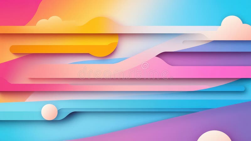 Modern Flat Illustration Featuring Geometric Degrade Lines in a Vibrant ...