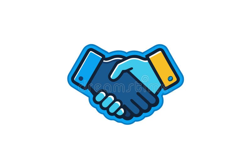 Modern Flat Illustration of a Handshake Icon Symbolizing Partnership ...
