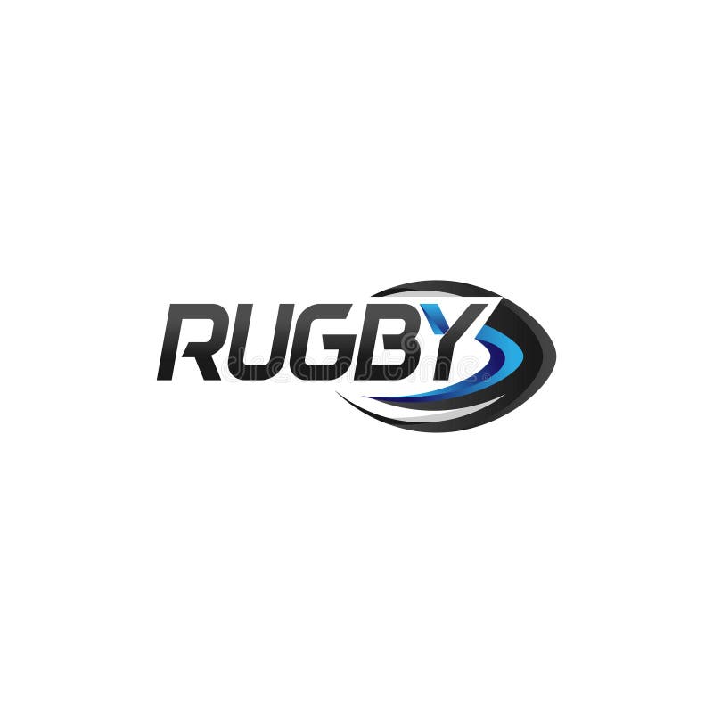 Modern Flat Letter Mark RUGBY Rugger Logo Design Stock Illustration ...