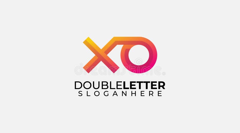 Modern Flat Letter XO Logo Design Vector Template Stock Vector ...