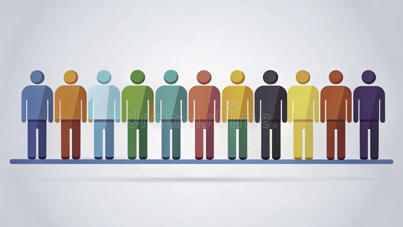 Modern Flat Queue Symbol a Minimalist Vector Icon for User Interface ...