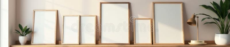 Modern Flat S Empty Frame Rack, Ready for Art, Wood, Modern Apartment ...