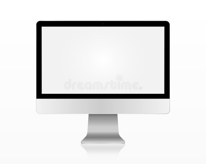Modern Flat Screen Computer Monitor. Computer Display Isolated Stock ...