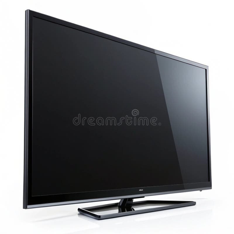 Flat Screen TV Isolated on Transparent Background Stock Illustration ...