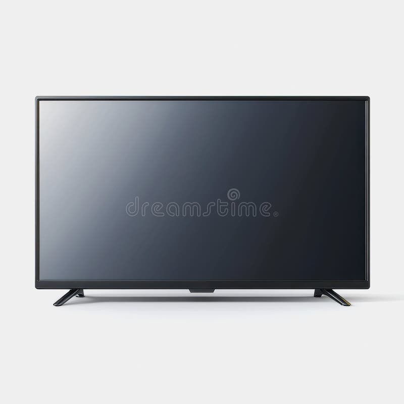 Modern Flat Screen Television on White Background Ideal for Technology ...