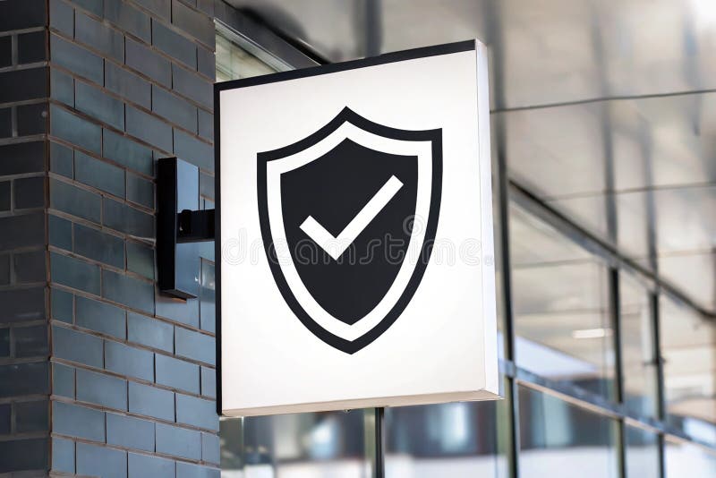 Tick Shield Security Icon Isolated on White Background Stock ...