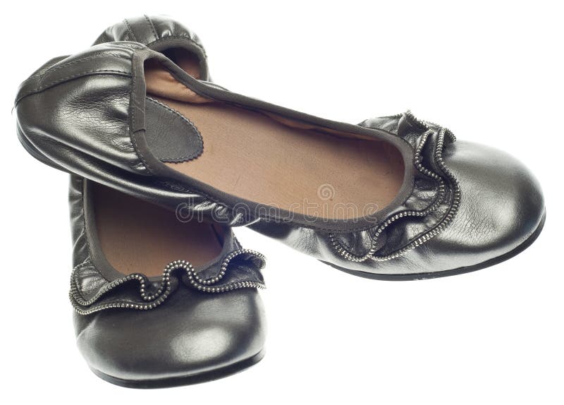Modern Flat Shoes With Zipper Detail Stock Photo - Image of zipper ...
