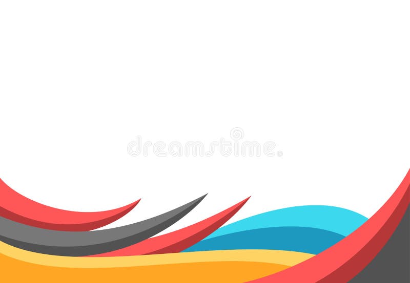 Modern Flat Style 3d Colorful Border Stock Vector - Illustration of ...