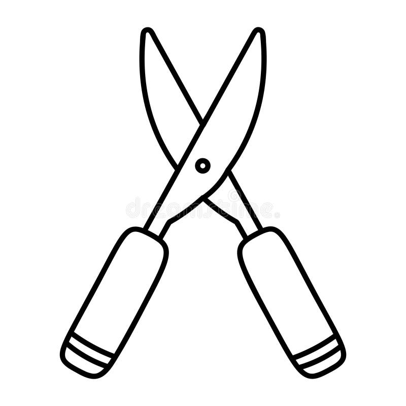 Modern Flat Style Scissors Illustration for Office and Craft Use Stock ...