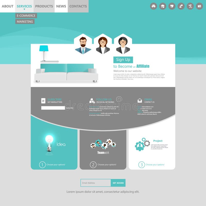 Modern Flat Style Website Design Vector EPS10 Stock Vector ...