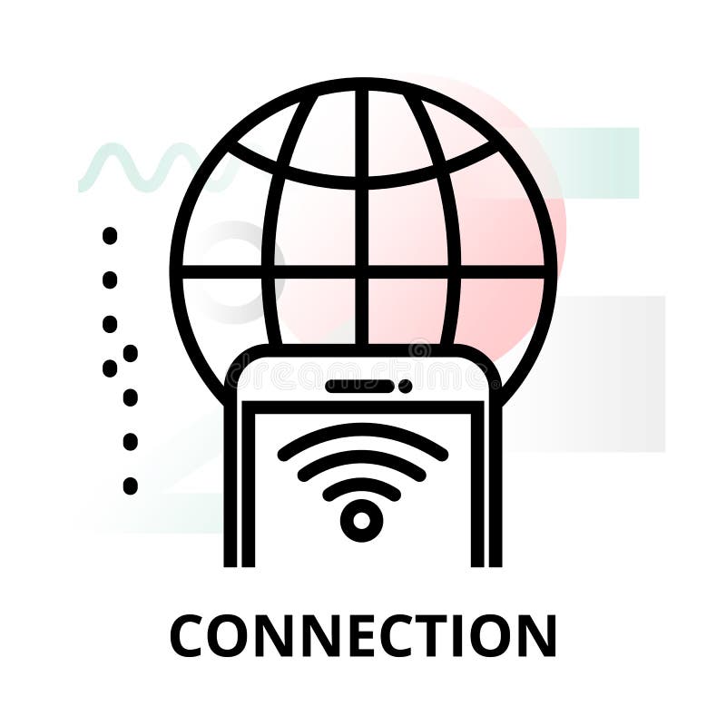 Concept of Connection on Abstract Background Stock Vector ...