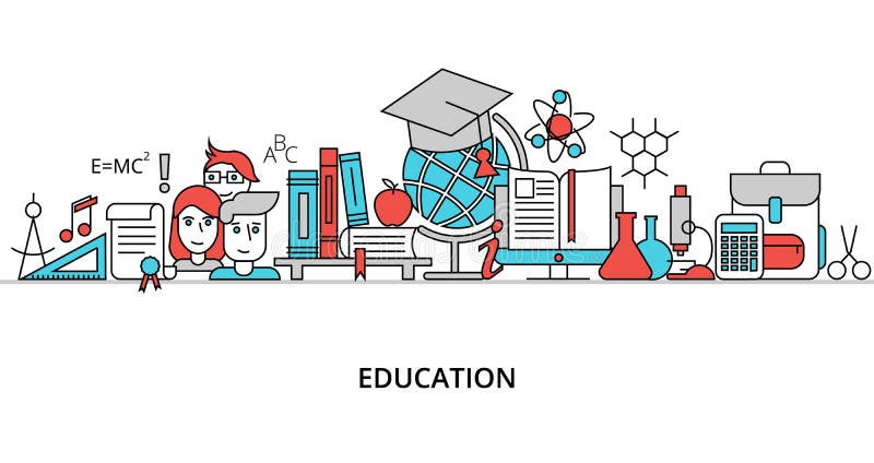 Concept of Education Process Stock Vector - Illustration of application ...