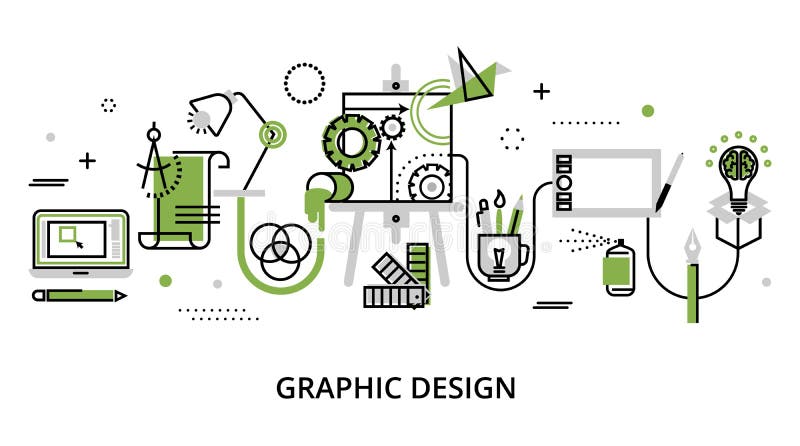 Concept of graphic design stock vector. Illustration of drawing - 99827324