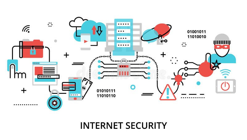 Infographic Concept of Internet Security Stock Vector - Illustration of ...