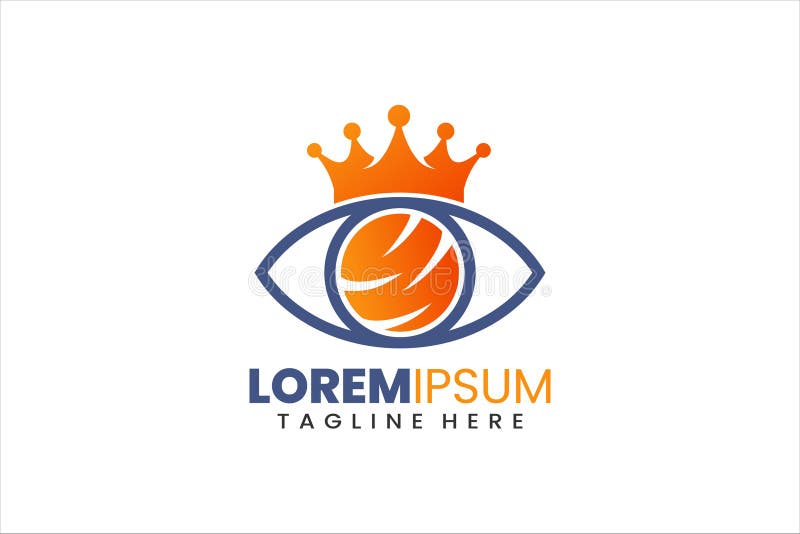 Modern Flat Unique King Orange Eyes Logo Template Stock Vector ...