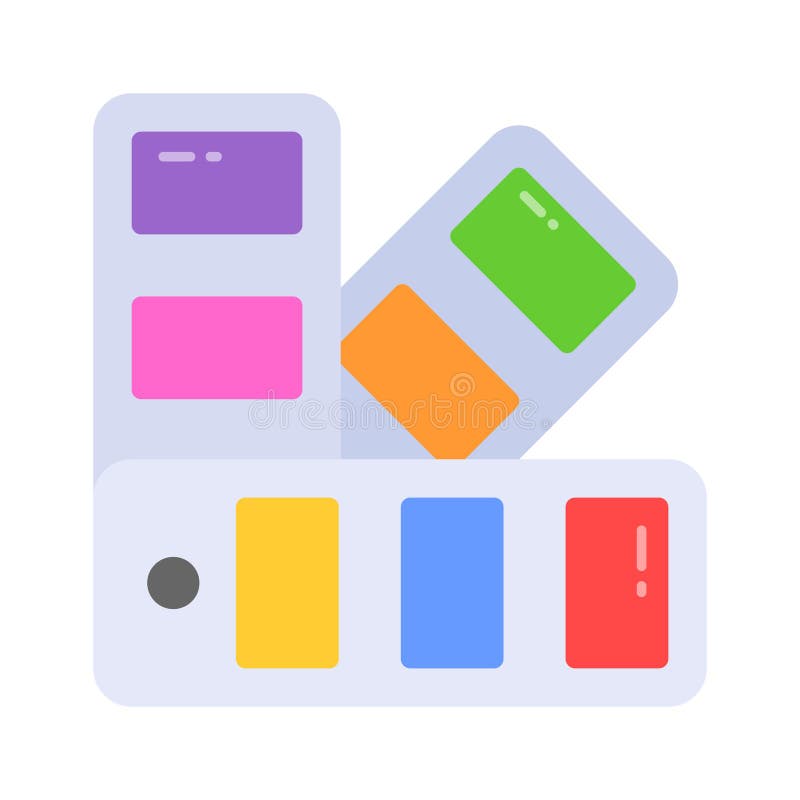 Modern Flat Vector Design of Color Swatches, Color Scheme To Choose for ...