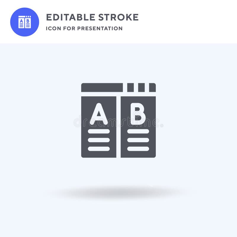 Ab Testing Icon Vector, Filled Flat Sign, Solid Pictogram Isolated on ...