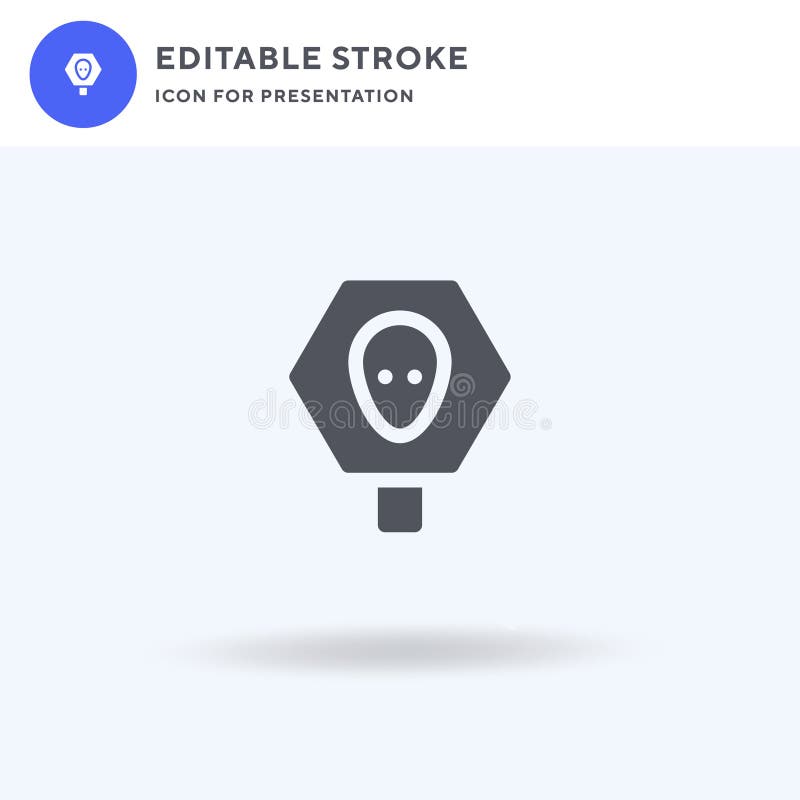 Alien Icon Vector, Filled Flat Sign, Solid Pictogram Isolated on White ...