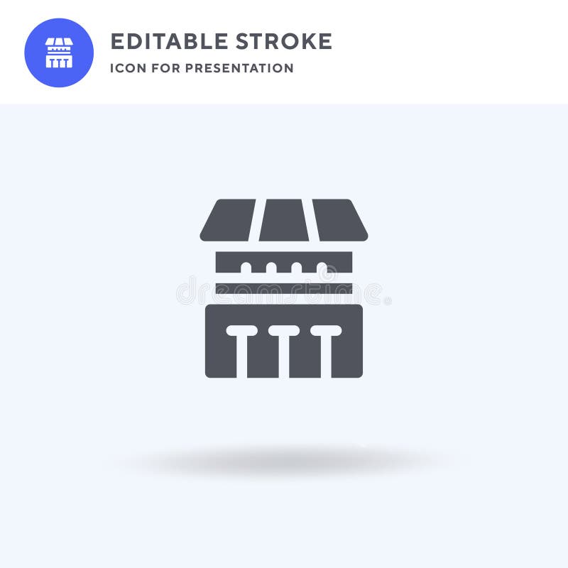 Bar Icon Vector, Filled Flat Sign, Solid Pictogram Isolated on White ...