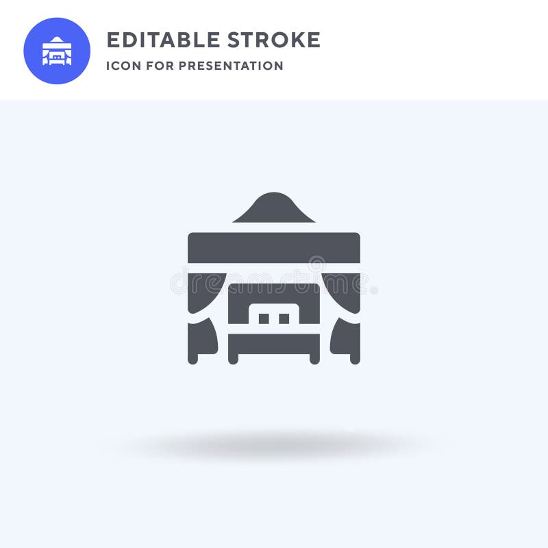 Beach Cabana Icon Vector, Filled Flat Sign, Solid Pictogram Isolated on ...