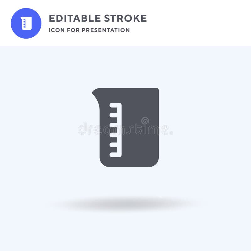 Beaker Icon Vector, Filled Flat Sign, Solid Pictogram Isolated on White ...